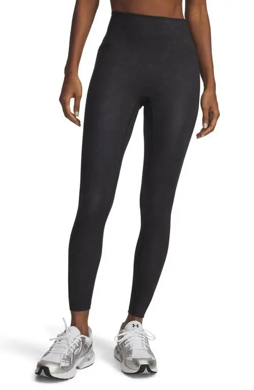 Under Armour Meridian Suede Effect Ankle Leggings - Black// Black