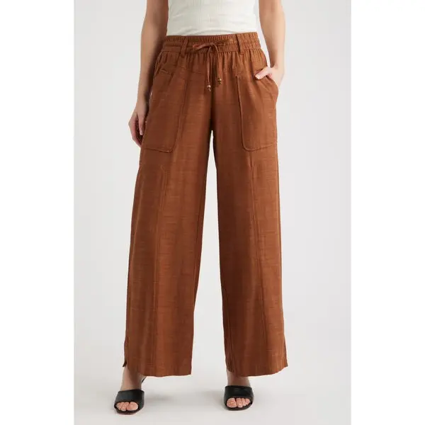 Wit & Wisdom Skyrise Wide Leg Pants - Pecan