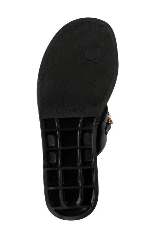 Karl Lagerfeld Paris Vesperina Embellished Flip Flop - Black