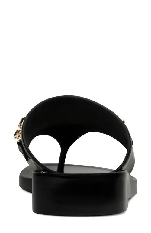 Karl Lagerfeld Paris Vesperina Embellished Flip Flop - Black