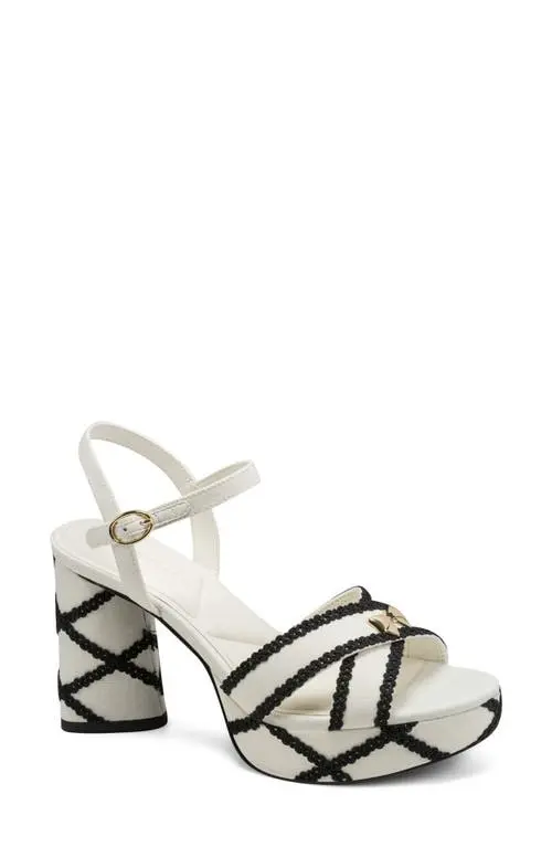 Karl Lagerfeld Paris Platform Sandal - Cream