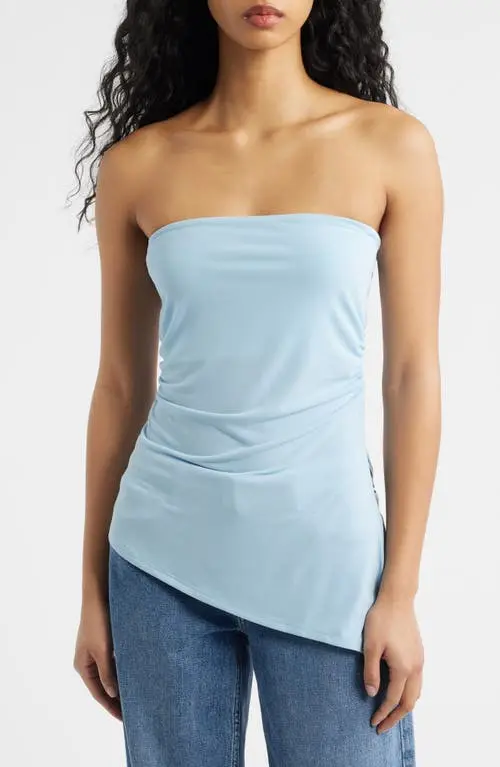 BDG URBAN OUTFITTERS Ines Asymmetric Hem Bandeau Top - Blue