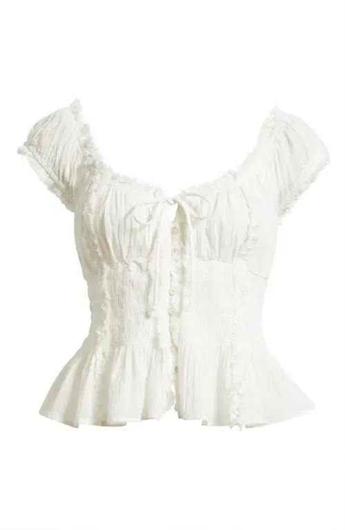 BDG URBAN OUTFITTERS Mabel Floral Cotton Top