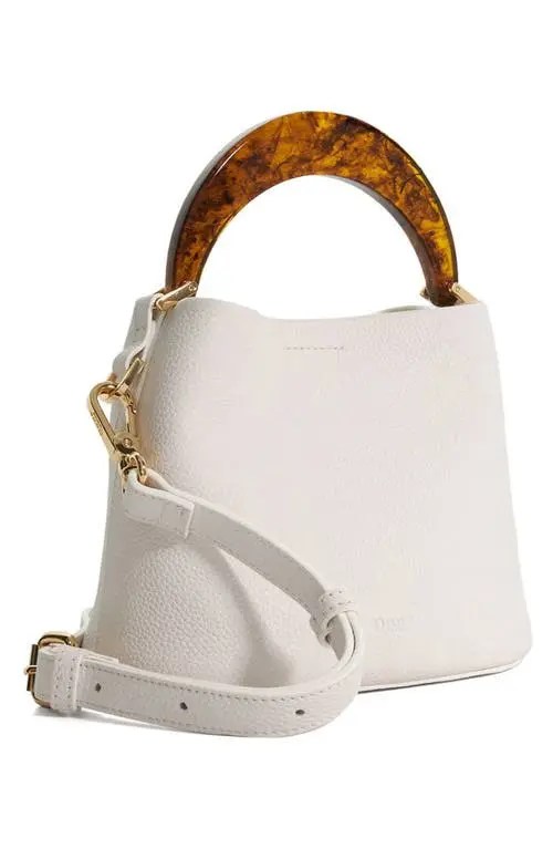 Dune London Dharla Leather Top Handle Bag - White