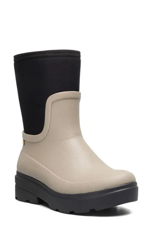 Bogs Hazel Mid Zip Waterproof Rain Boots - Taupe