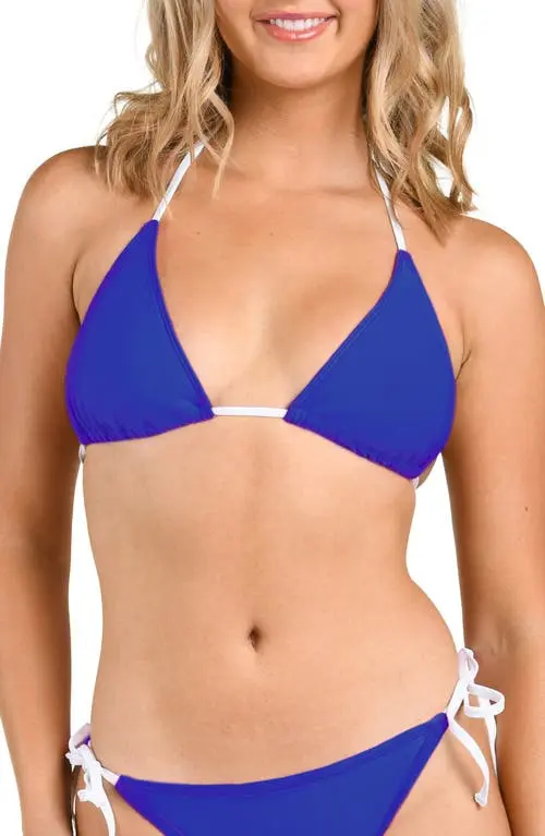 CITRUS Solid Triangle Bikini Top - Ocean