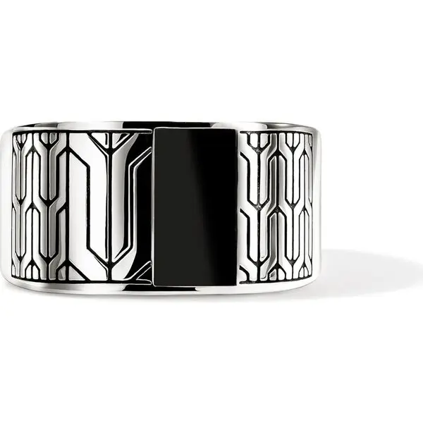 John Hardy Icon 50 Signet Ring - Black Onyx
