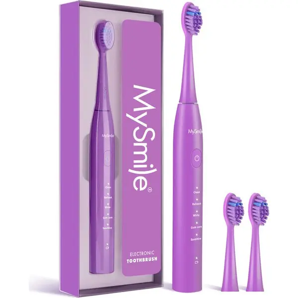 MYSMILE Dy156 Essential Electric Toothbrush With 5 Modes - Fuchsia Purple