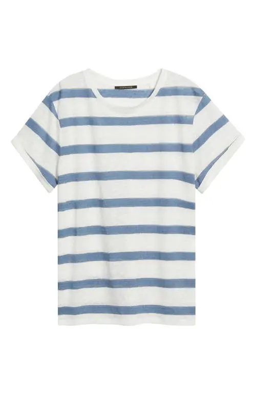 Kobi Halperin Kendall Stripe Linen T-shirt - Blue/ivory
