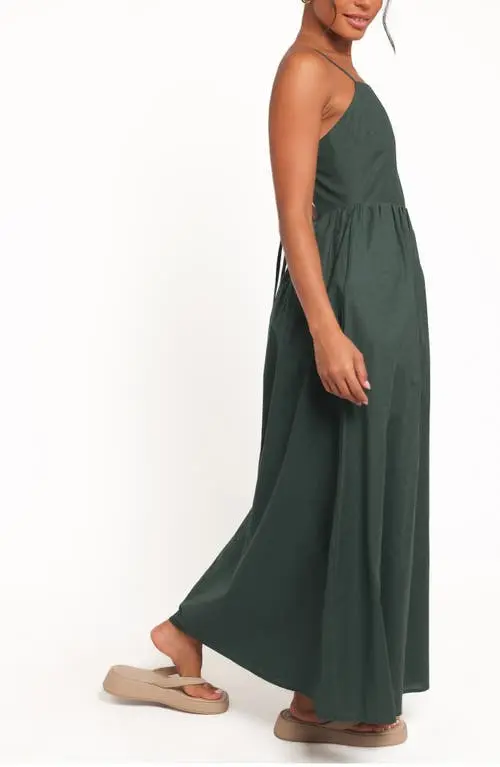 PETAL & PUP Savannah Tie Back Cotton & Linen Maxi Dress