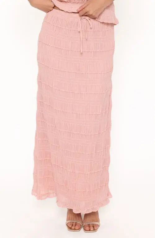 PETAL & PUP Shirred Maxi Skirt - Pink
