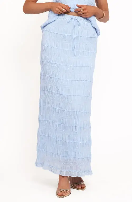 PETAL & PUP Shirred Maxi Skirt - Powder Blue