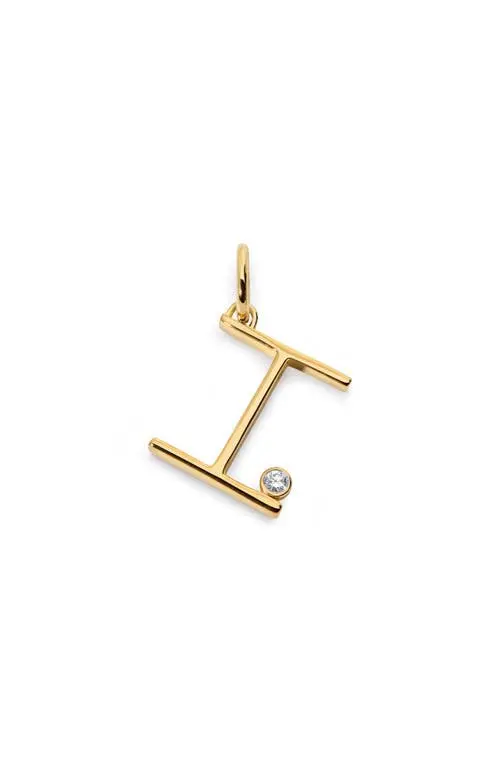 Monica Vinader Lab Grown Diamond Initial Pendant - 18k Gold Vermeil/diamond I
