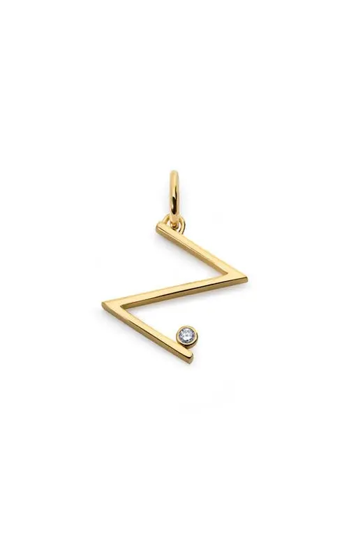 Monica Vinader Lab Grown Diamond Initial Pendant - 18k Gold Vermeil/diamond Z