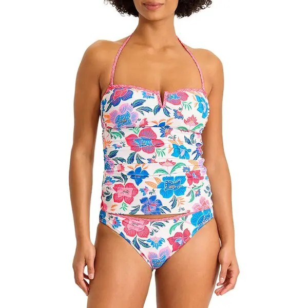 Tommy Bahama Tropi Flora Bandini Tankini Top - White