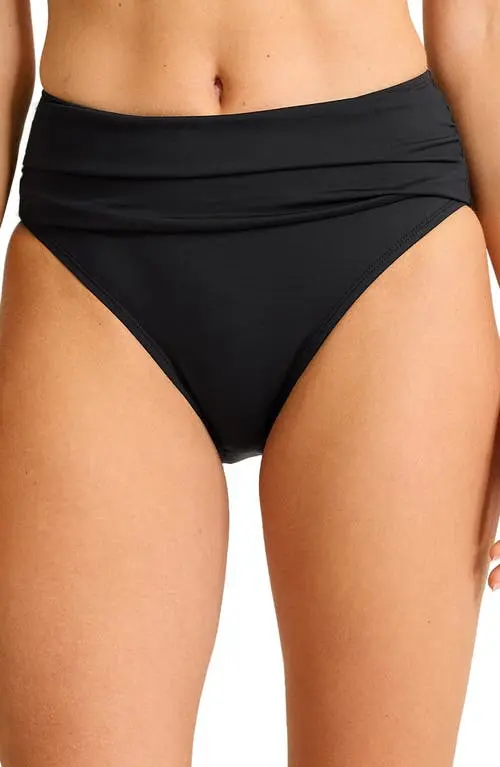 Tommy Bahama Ruched High-waist Bikini Bottom - Black
