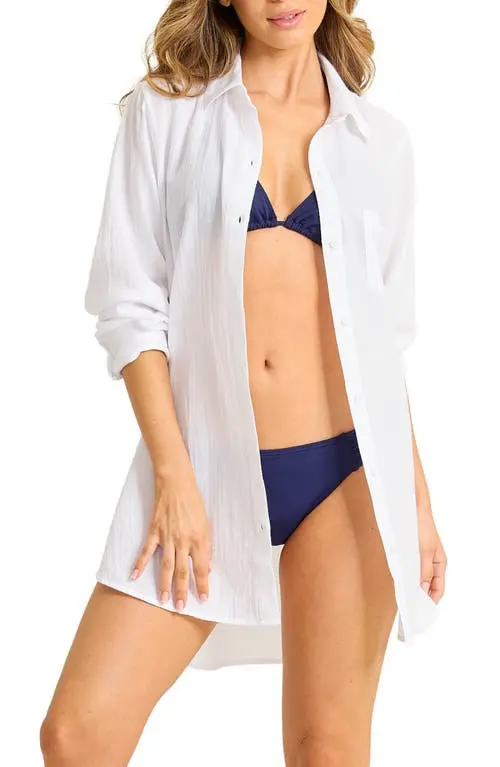 Tommy Bahama Gauzy Button-up Shirt - White