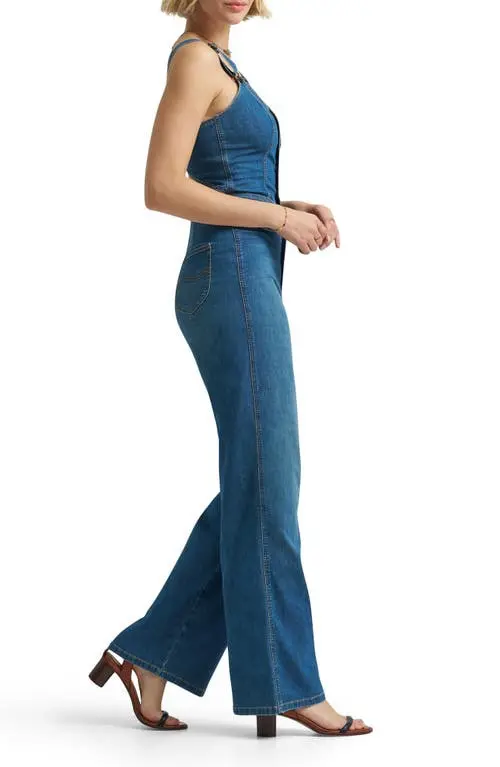 LEEM Cutout Denim Jumpsuit