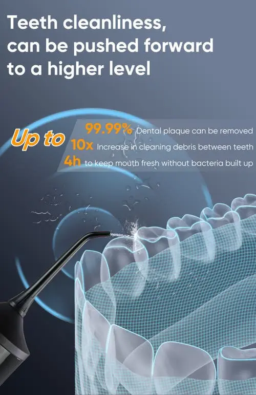 MYSMILE Lp221 Cordless Professional Water Flosser With Uvc Sterilizable - Black
