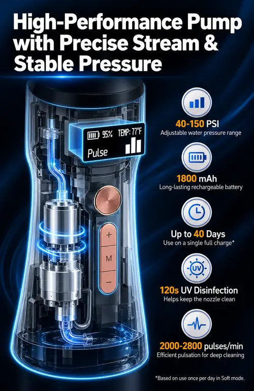 MYSMILE Lp221 Cordless Professional Water Flosser With Uvc Sterilizable - Black
