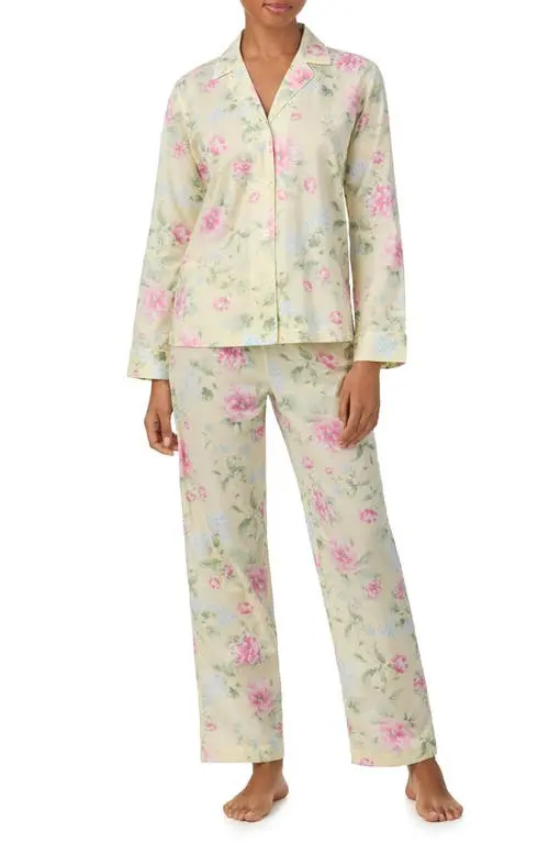 Ralph Lauren Floral Cotton Blend Pajamas - Yellow Flower