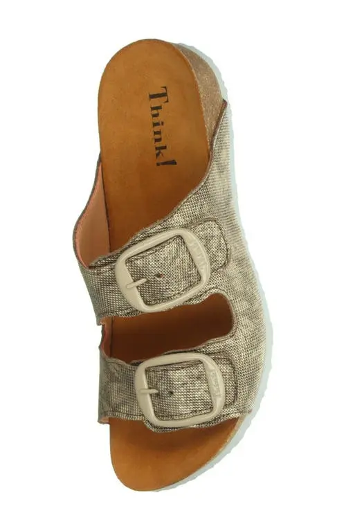 Think! Julie Buckle Sandal - Taupe