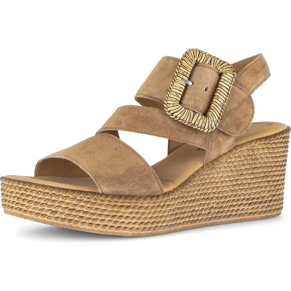 Gabor 84.771 Platform Wedge Sandal - Peanut