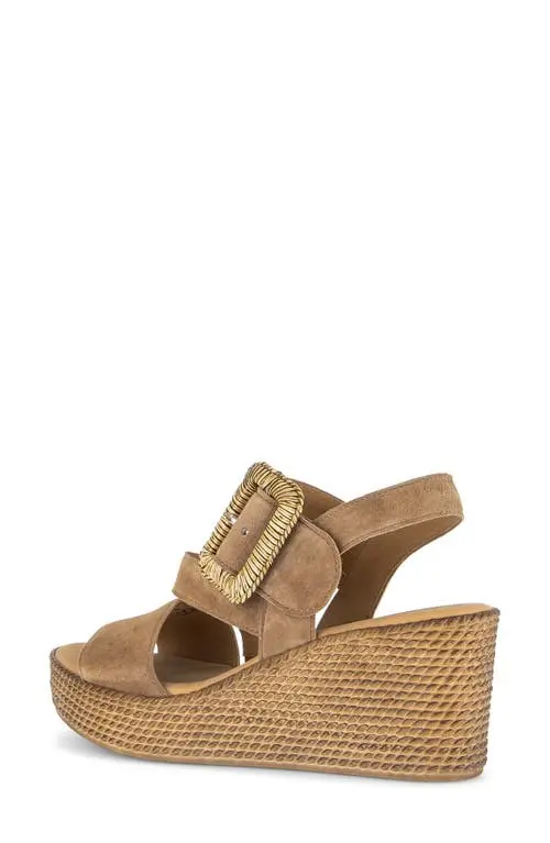 Gabor 84.771 Platform Wedge Sandal - Peanut