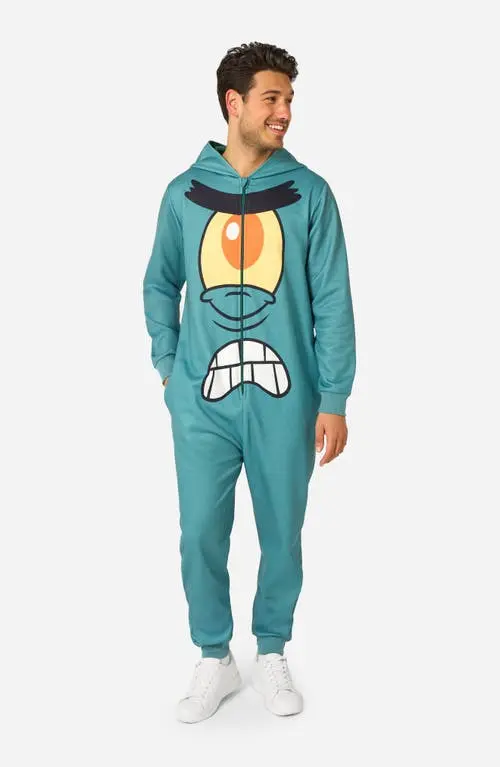 Opposuits Spongebob Squarepants™ Plankton Hooded Fleece Costume Jumpsuit