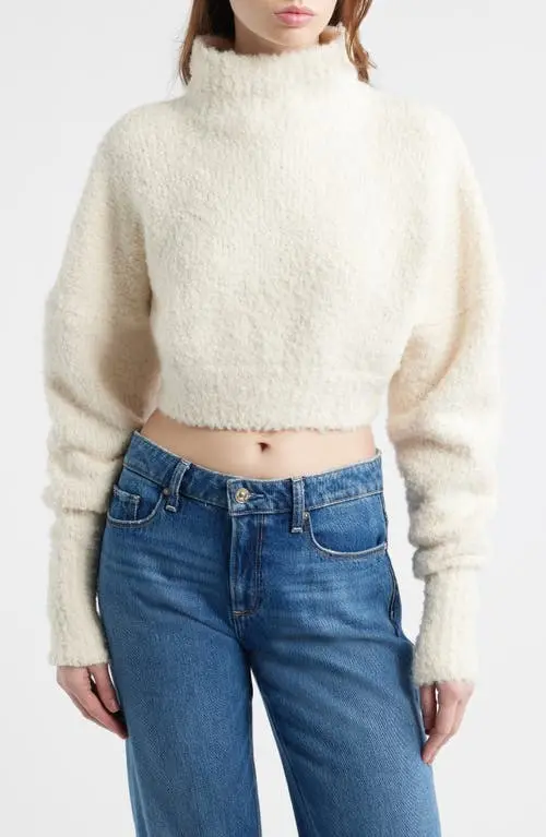 House Of Cb Cropped Chunky Sweater - Cream