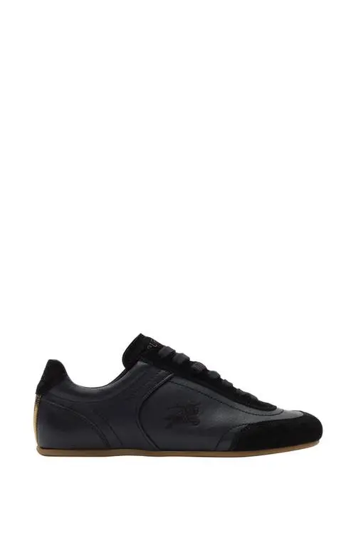 Burberry Leather Knight Runner Sneakers - Black