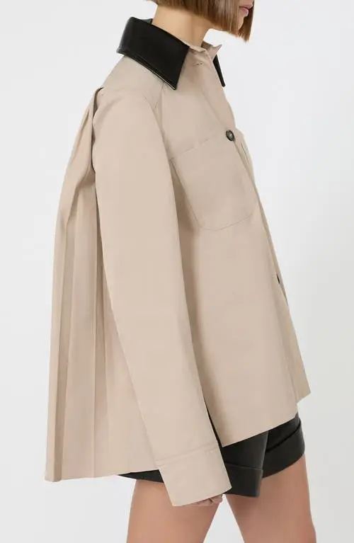 Sportmax Superbo Gathered Rain Jacket - Beige