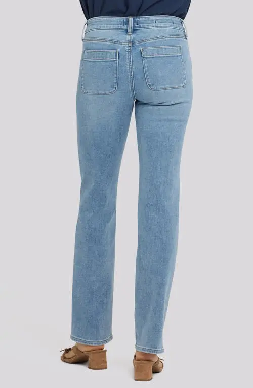 NYDJ Marilyn Straight Leg Jeans With Patch Pockets