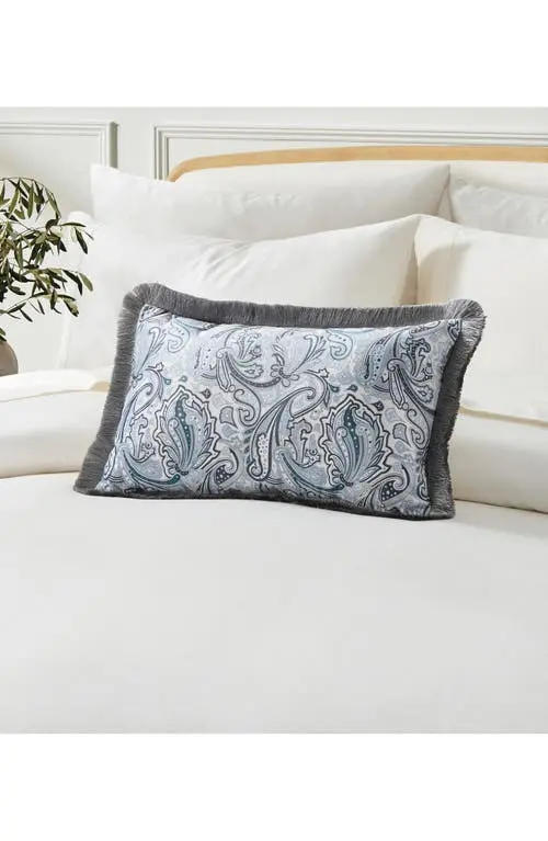Ted Baker London Paisley Velvet Accent Pillow - Blue