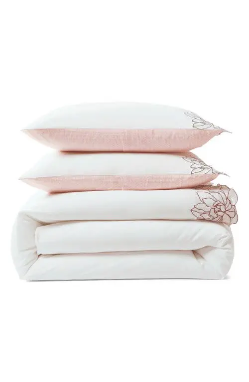 Ted Baker London Magnolia Embroidered Duvet Cover & Pillow Shams Set - Bright White