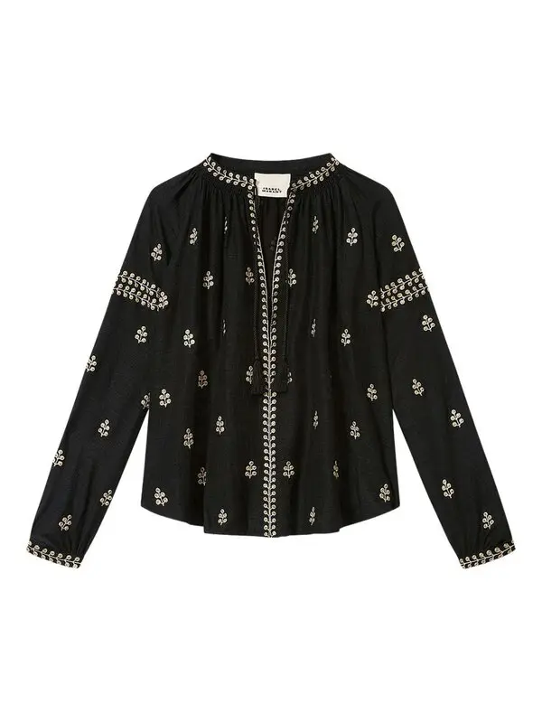 Isabel Marant Rodis Silk Blouse - Black