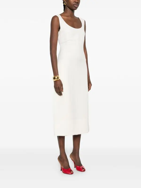 Jacquemus La Robe Tablier Long Dress - White