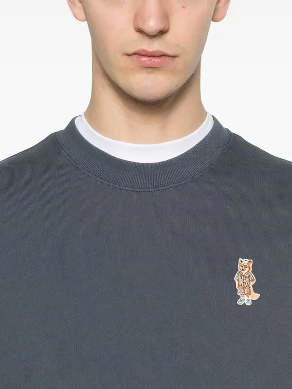 Maison Kitsuné Dressed Fox Cotton Sweatshirt - Blue