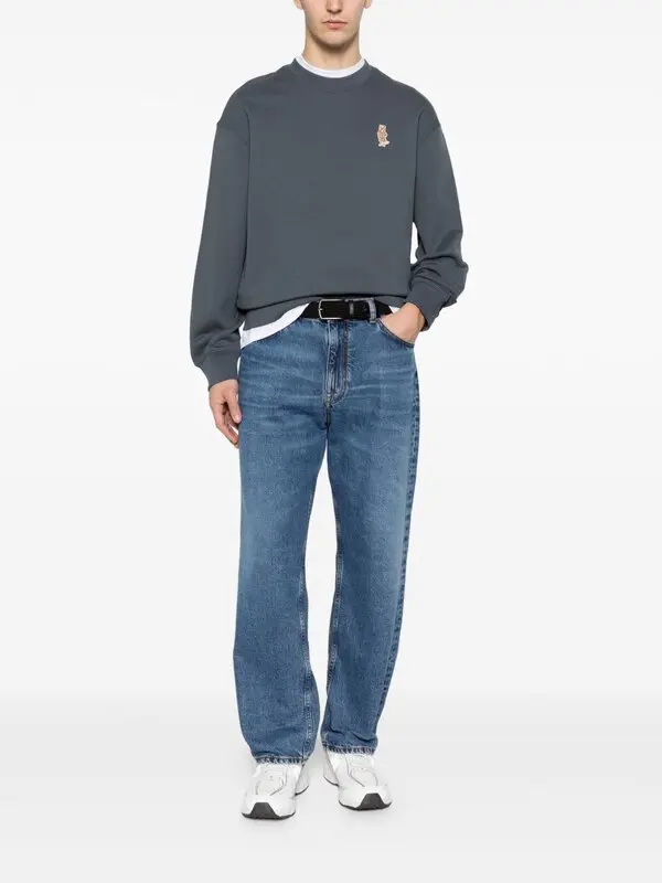 Maison Kitsuné Dressed Fox Cotton Sweatshirt - Blue