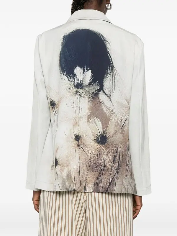 SISSIOTTOSTYLE Printed Single-breasted Blazer Jacket