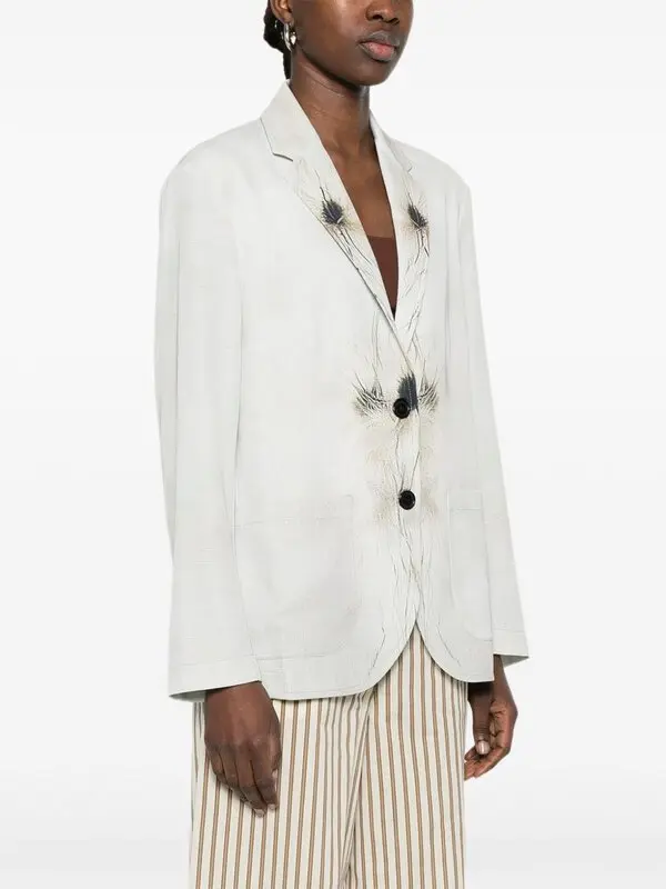 SISSIOTTOSTYLE Printed Single-breasted Blazer Jacket