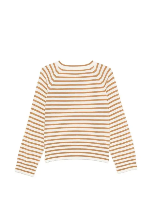 Closed Striped Cashmere Pullover - Brown