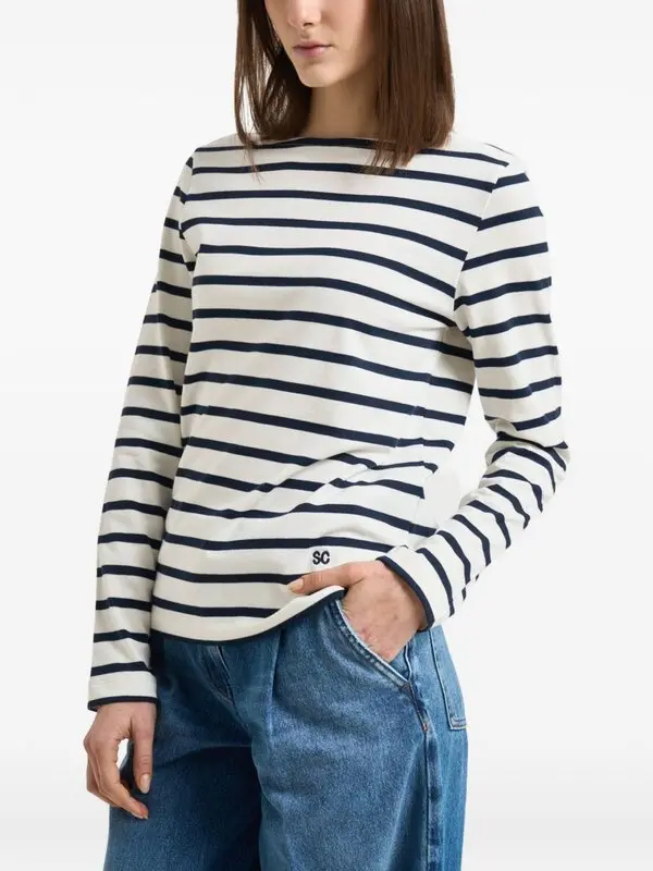 SEMICOUTURE Carmelita Striped Cotton Sweater