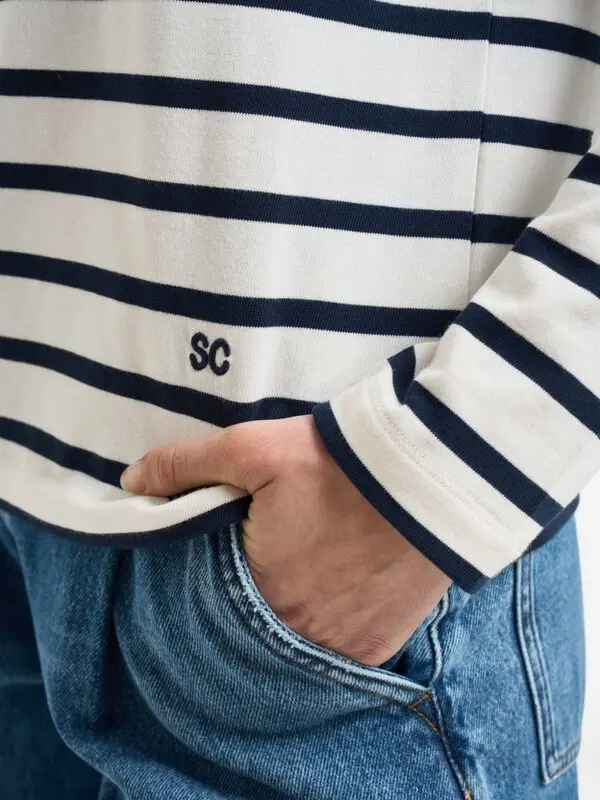 SEMICOUTURE Carmelita Striped Cotton Sweater