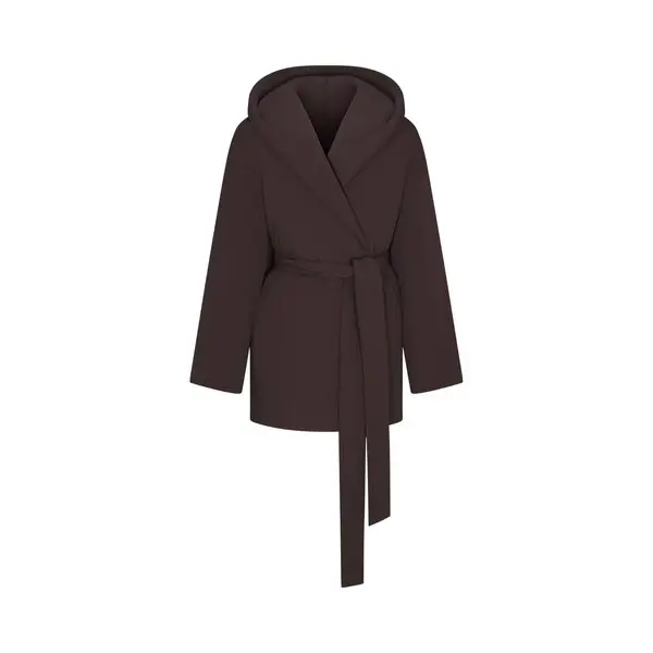 NIKESKIMS Woven Nylon Wrap Coat - Brown