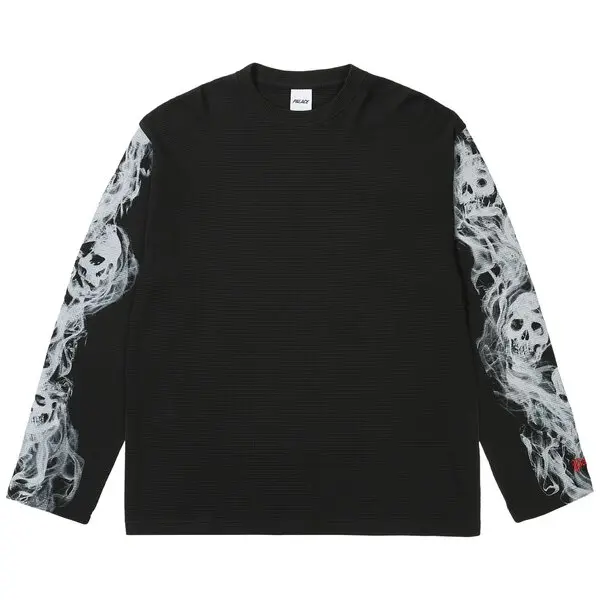PALACE Smoked Waffle Long-sleeve - Black