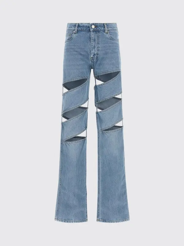 Coperni Spiral Cutout Denim Jeans - Blue