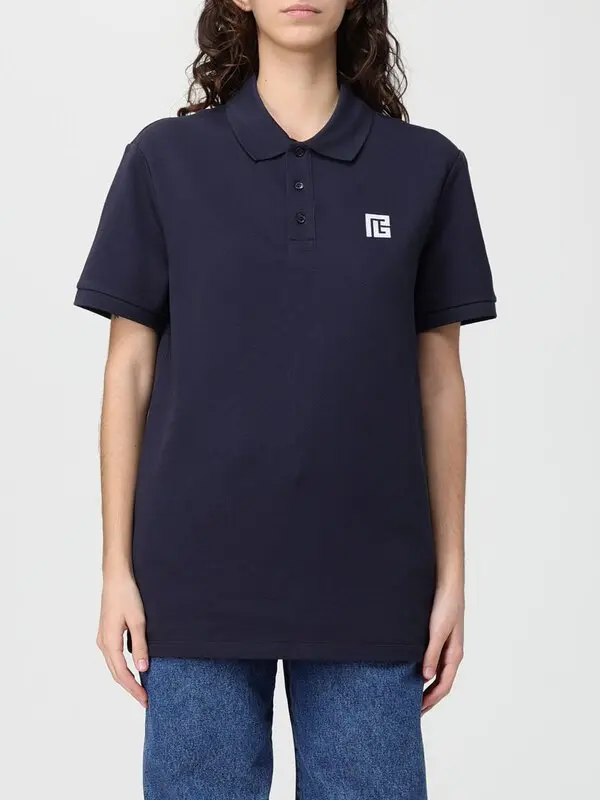 Balmain Logo Polo Shirt - Blue