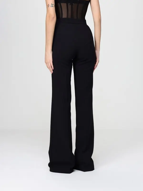 Elisabetta Franchi High-waisted Crêpe Trousers - Black