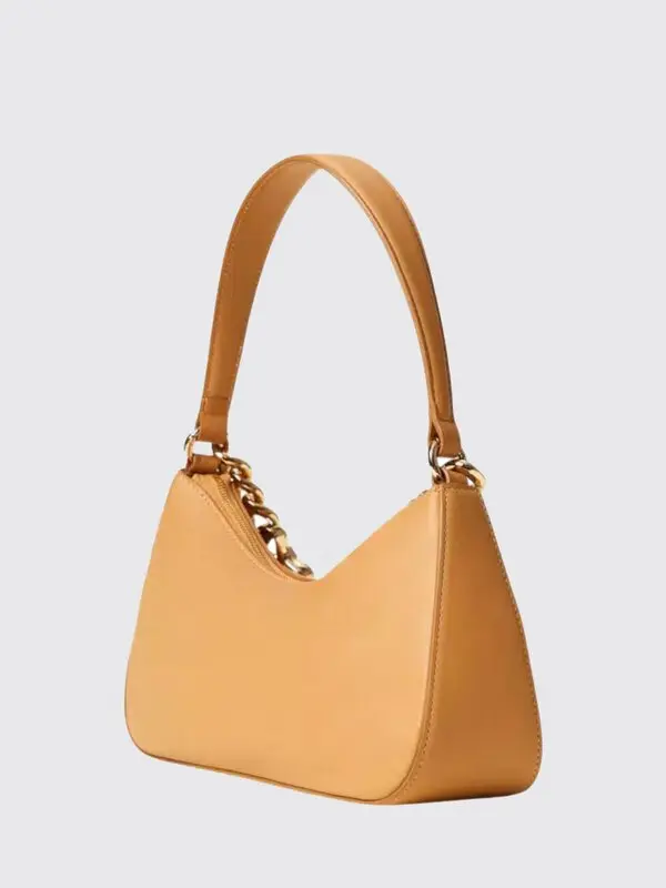TWINSET Liliana Faux Leather Shoulder Bag - Beige